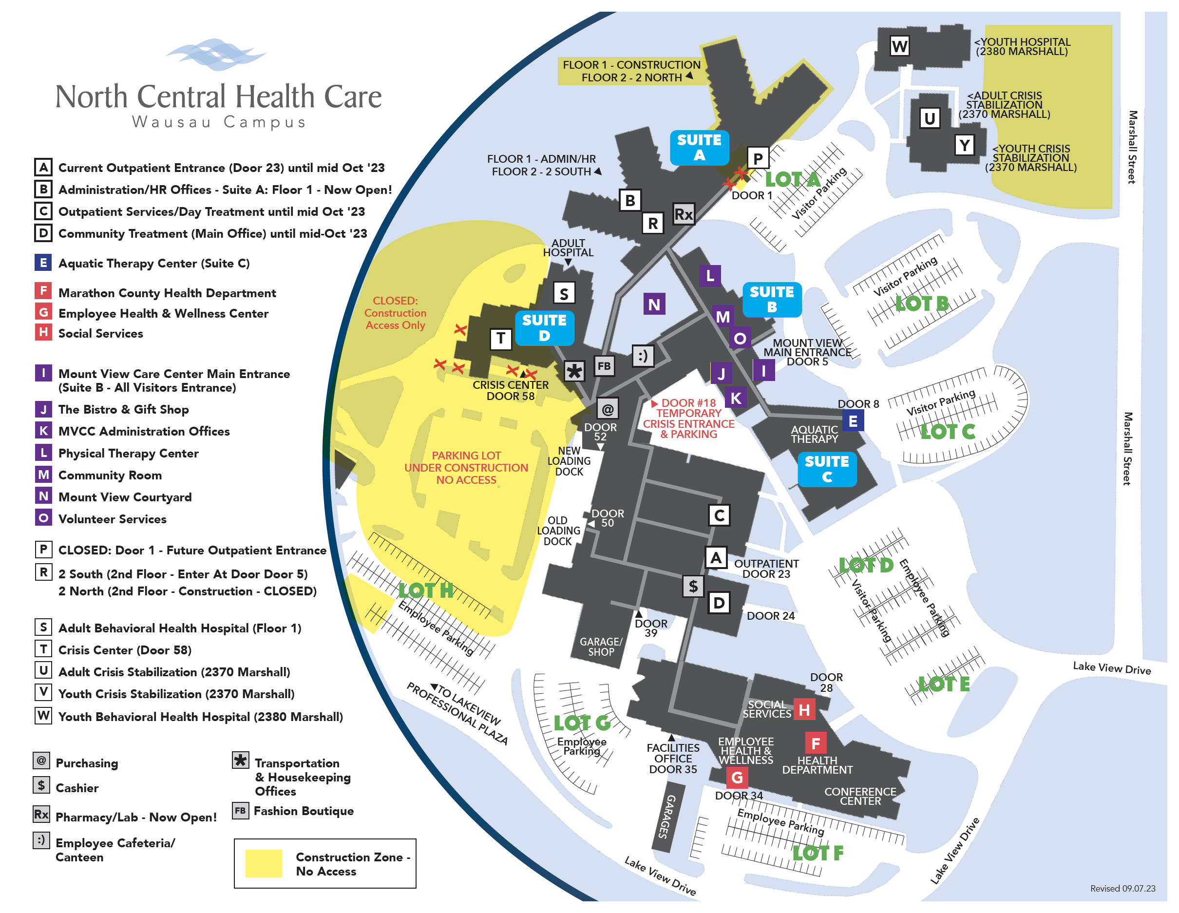 Wausau Campus Map | Marathon County Hospital